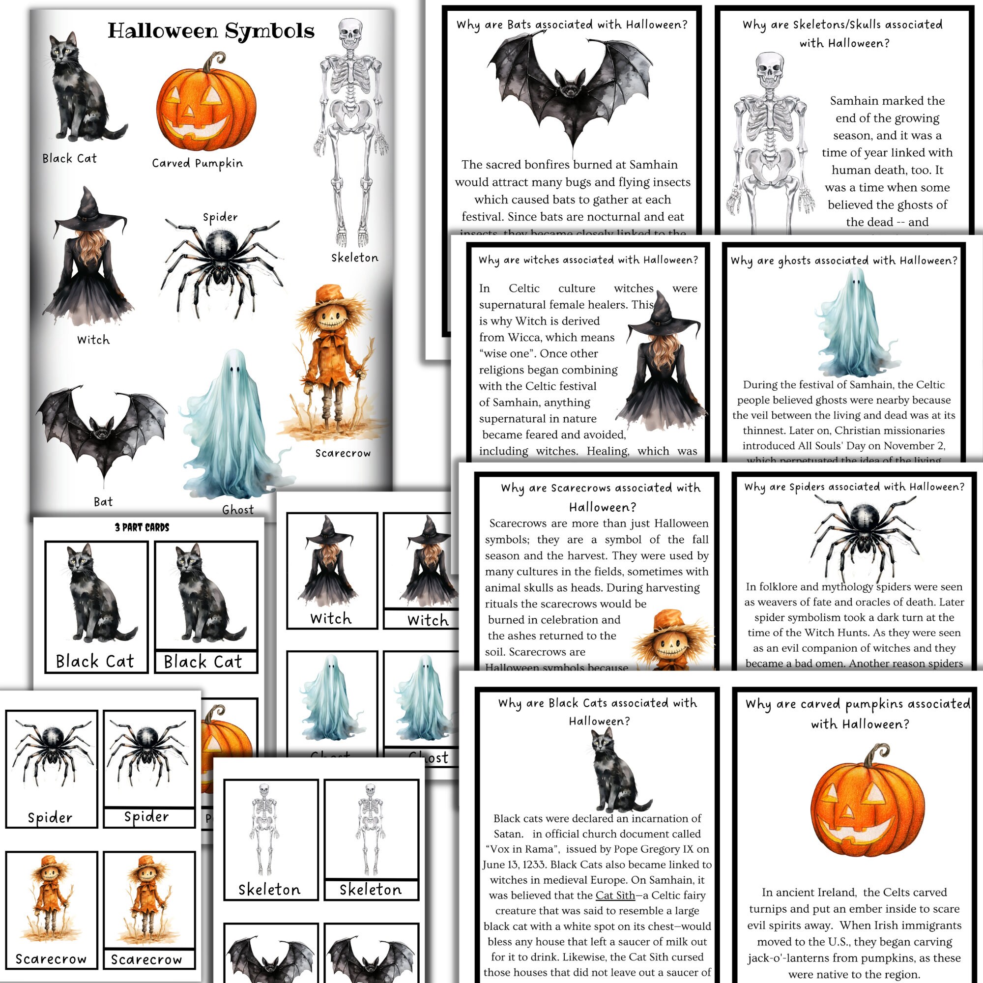 HALLOWEEN UNIT STUDY, Spider Unit Study, Raven Unit Study, Pumpkin Unit ...