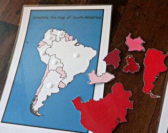 South America Puzzle - Etsy