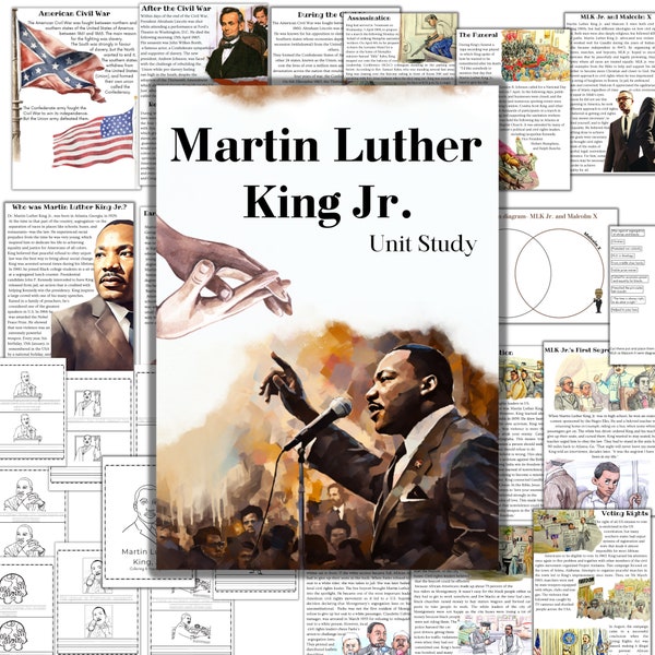 Martin Luther King Jr Unit Study - Etsy