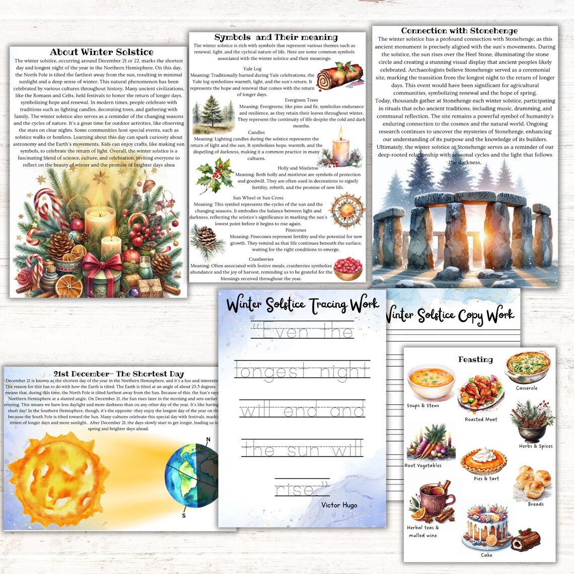 Winter Solstice Unit Study, Winter Full Moon, Winter Solstice ...
