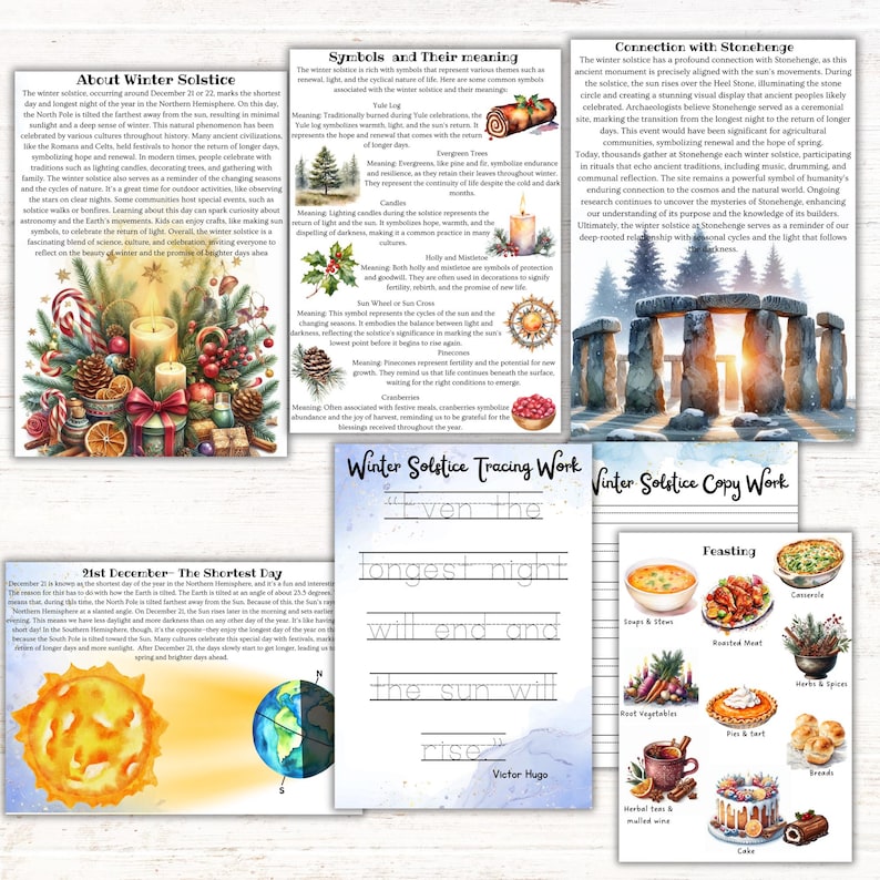 Winter Solstice Unit Study, Winter Full Moon, Winter Solstice ...
