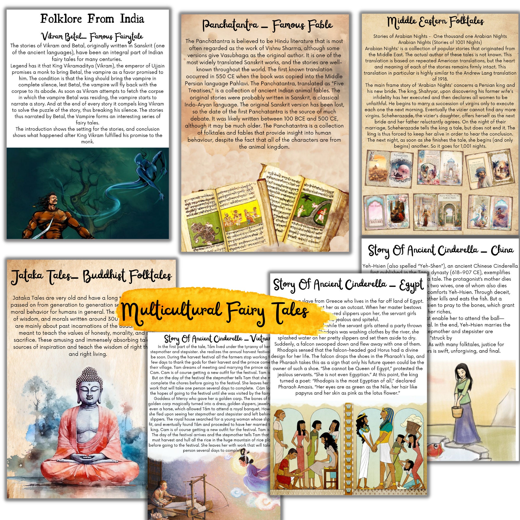 Fairy Tales Unit Study, Folktales Unit Study, Multicultural Fairy Tales ...