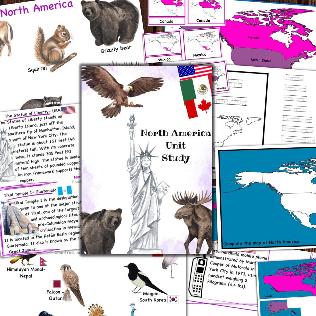 North America Unit Printable, North America Landmarks, North America ...