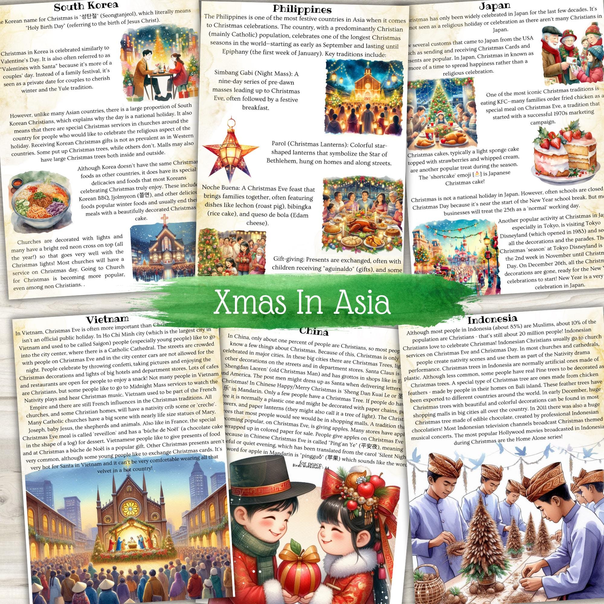 Christmas Around the World Unit Study, Christmas Unit Study, Santas ...