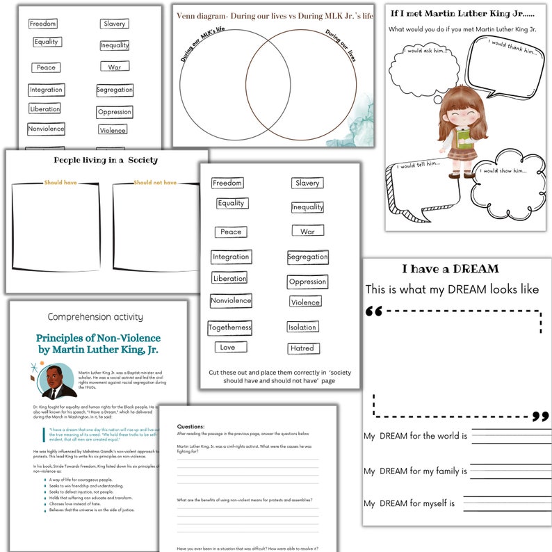 Martin Luther King Jr. Unit Study, Black History Month, History ...