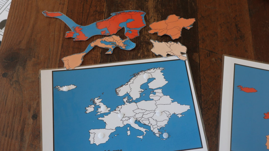 Europe Unit Study Printable, Europe Puzzle, 3 Part Cards Europe, Europe ...