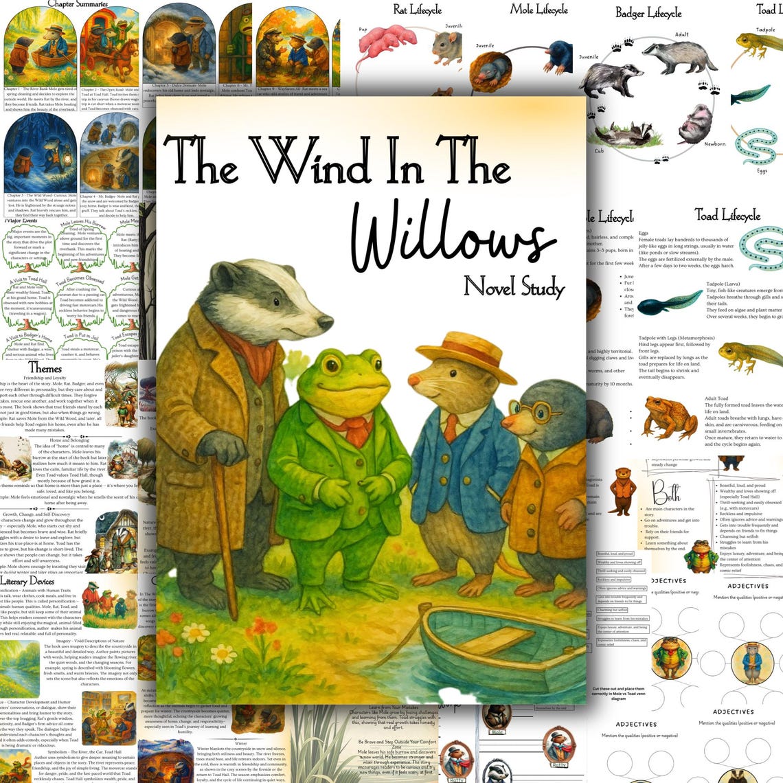 Wind in the Willows Novel Companion, Literature Study, Wind in the ...