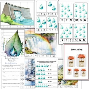 Water Unit Study, Water Bodies Printables, Water Bodies Montessori ...