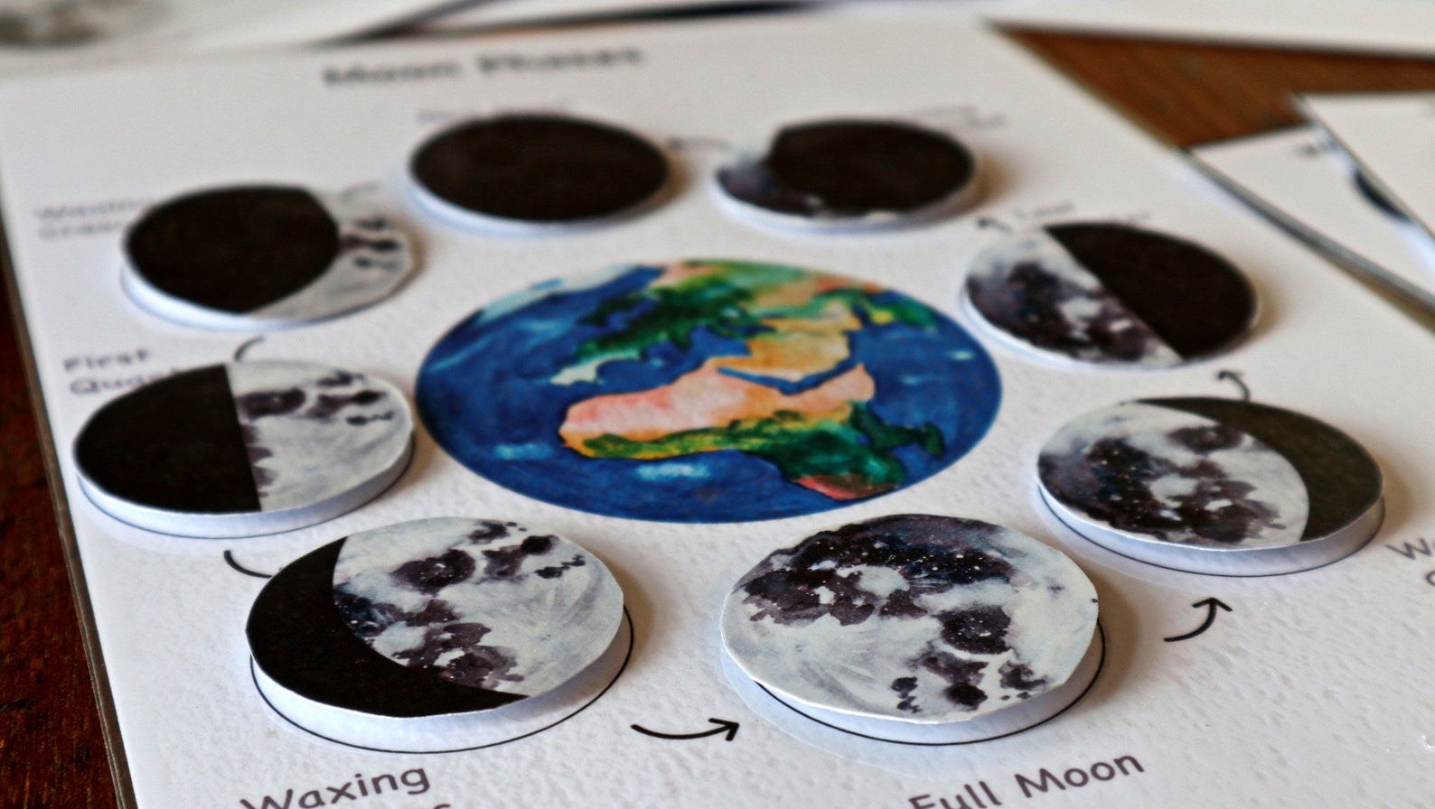 Moon Phases Printable Moon Anatomy Moon Unit Study 3 Parts - Etsy UK