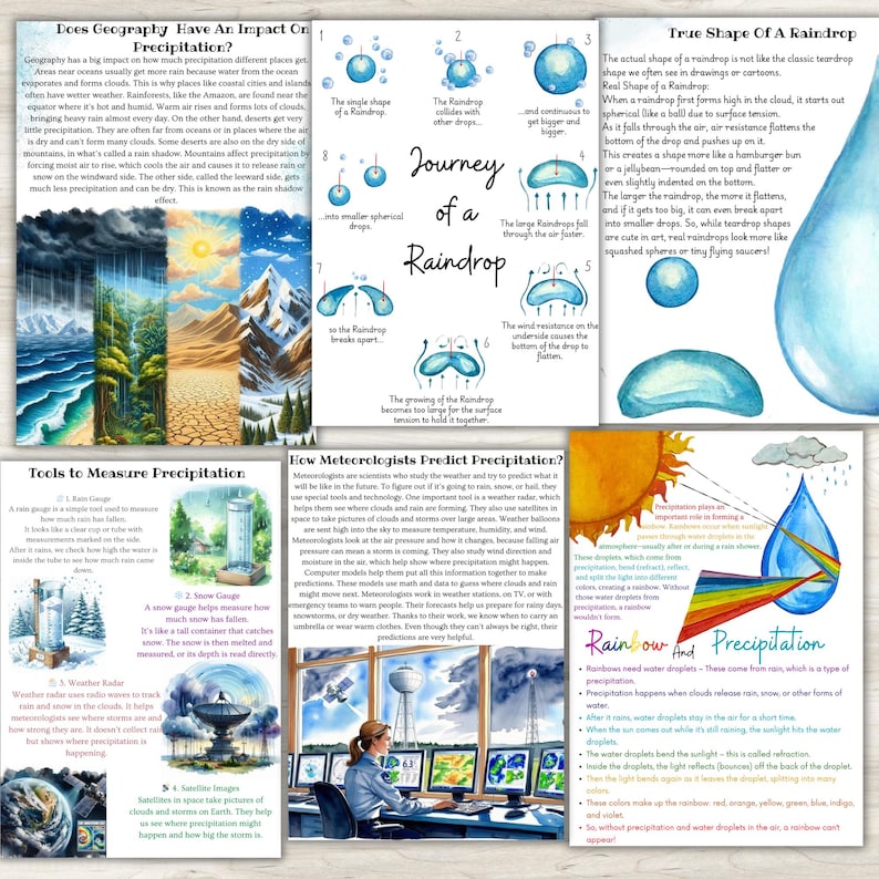 Weather Bundle, Weather Elements, Clouds Unit, Rainbow Unit ...