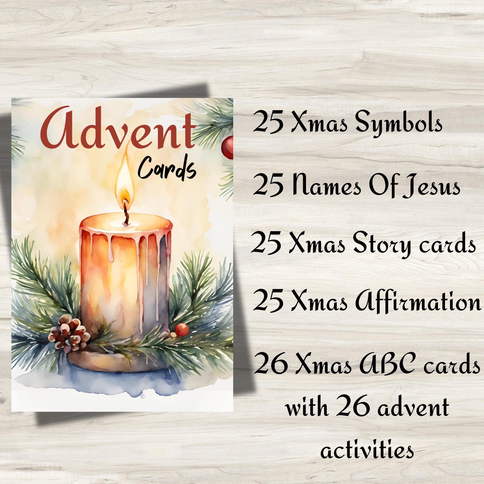 Advent Cards, Christmas Story Cards, Names of Jesus Christ, Christmas ...