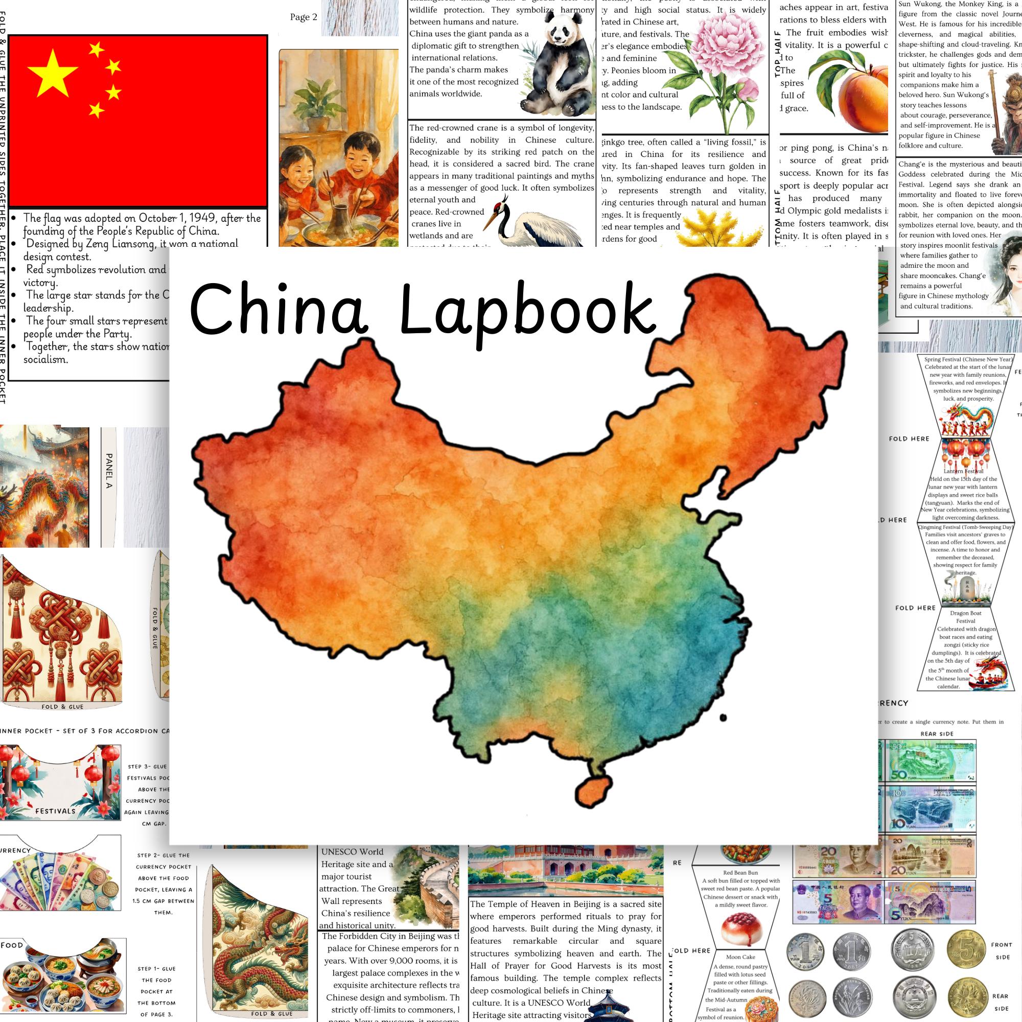 China Lapbook, China Unit Study, China Homeschool, China Geography Unit ...