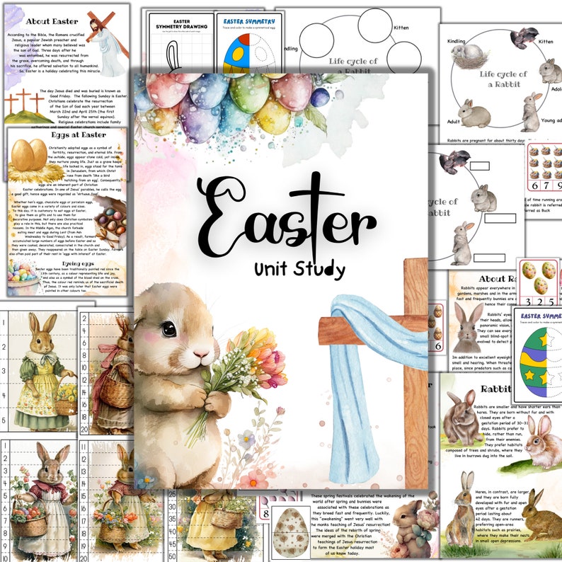 Easter Unit Study Easter Activities Printable Easter Pack - Etsy