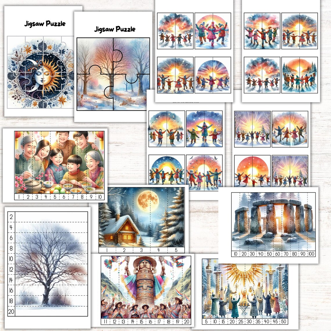 Winter Solstice Unit Study, Winter Full Moon, Winter Solstice ...