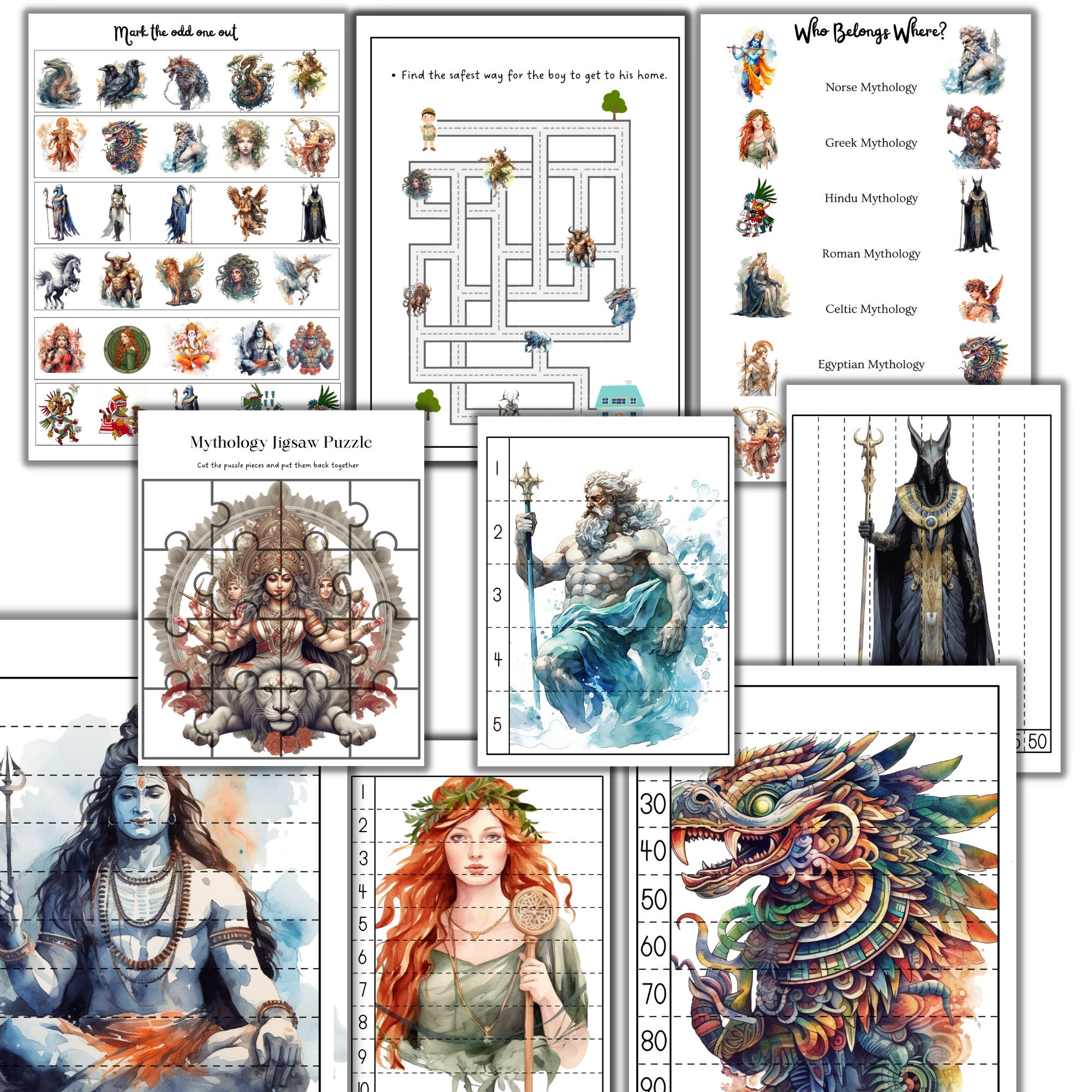 Mythology Unit Study, Greek Mythology Unit, Roman Mythology Unit, Norse ...