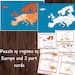 Europe Unit Study Printable, Europe Puzzle, 3 Part Cards Europe, Europe ...