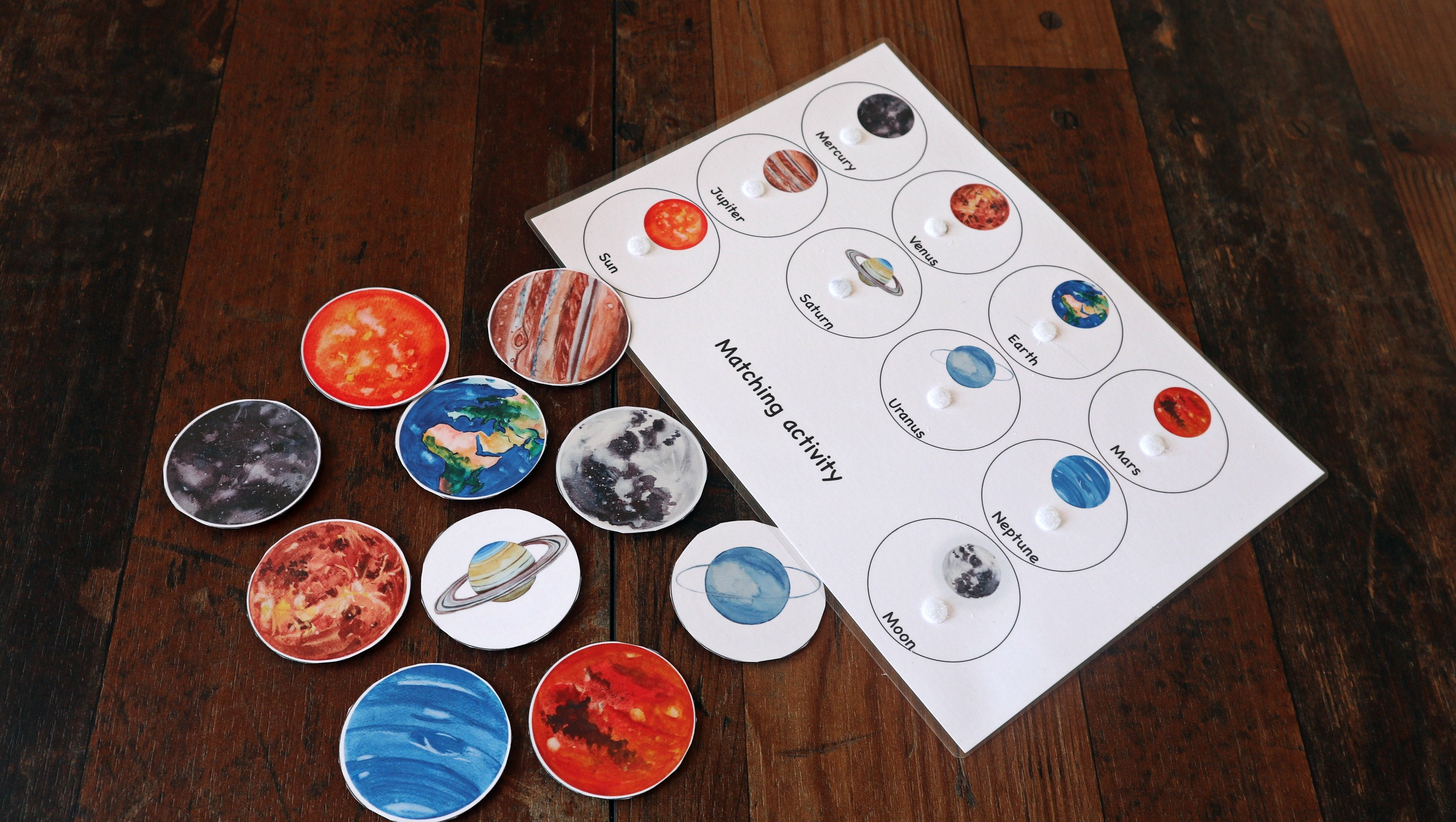 Planets Matching Printable Astronomy Book Binder Solar - Etsy