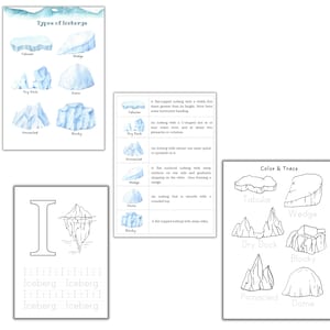 Iceberg Mini Unit, Winter Printable Activity, Antarctica Activity ...