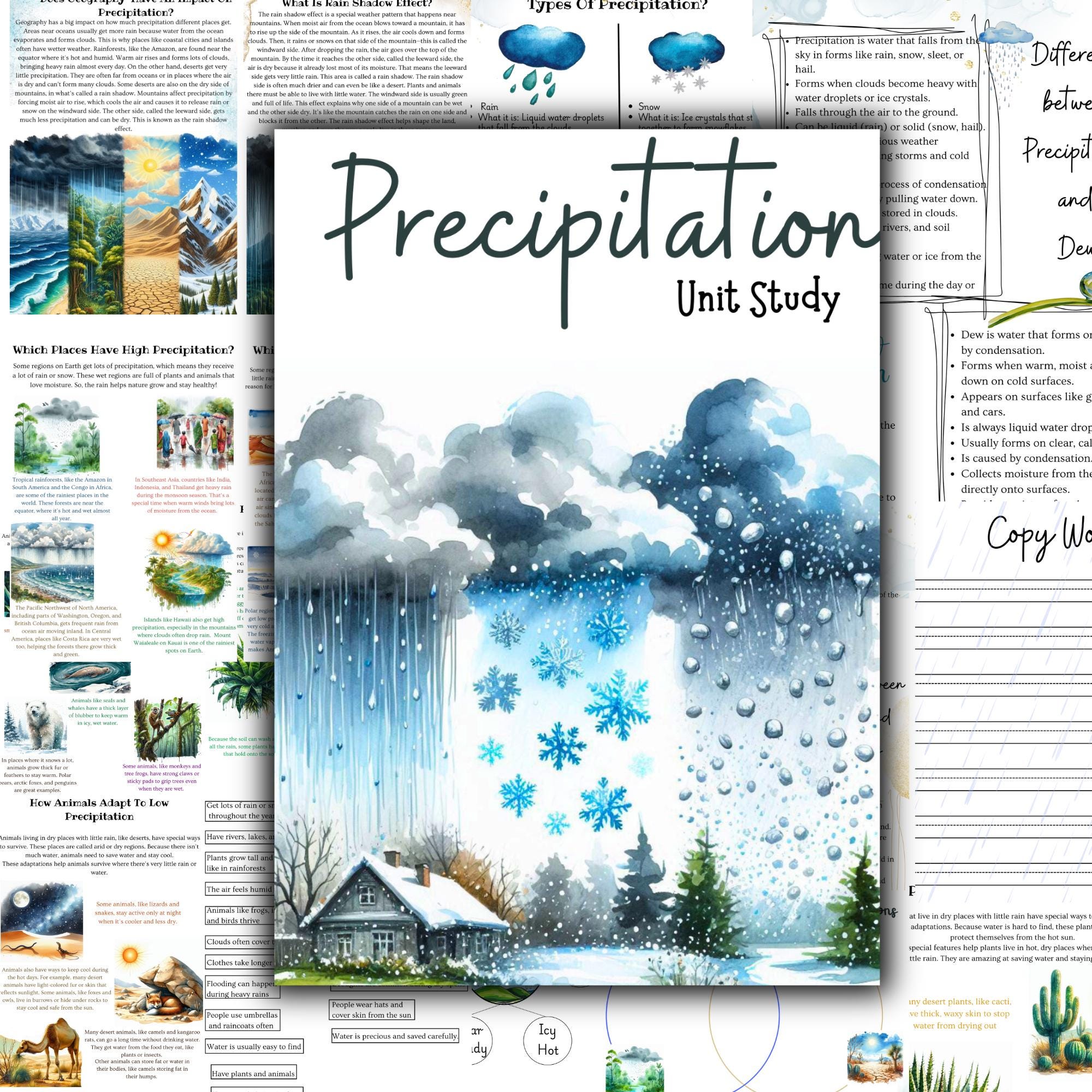 Weather Bundle, Weather Elements, Clouds Unit, Rainbow Unit ...