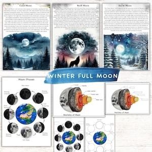 Winter Solstice Unit Study, Winter Full Moon, Winter Solstice ...