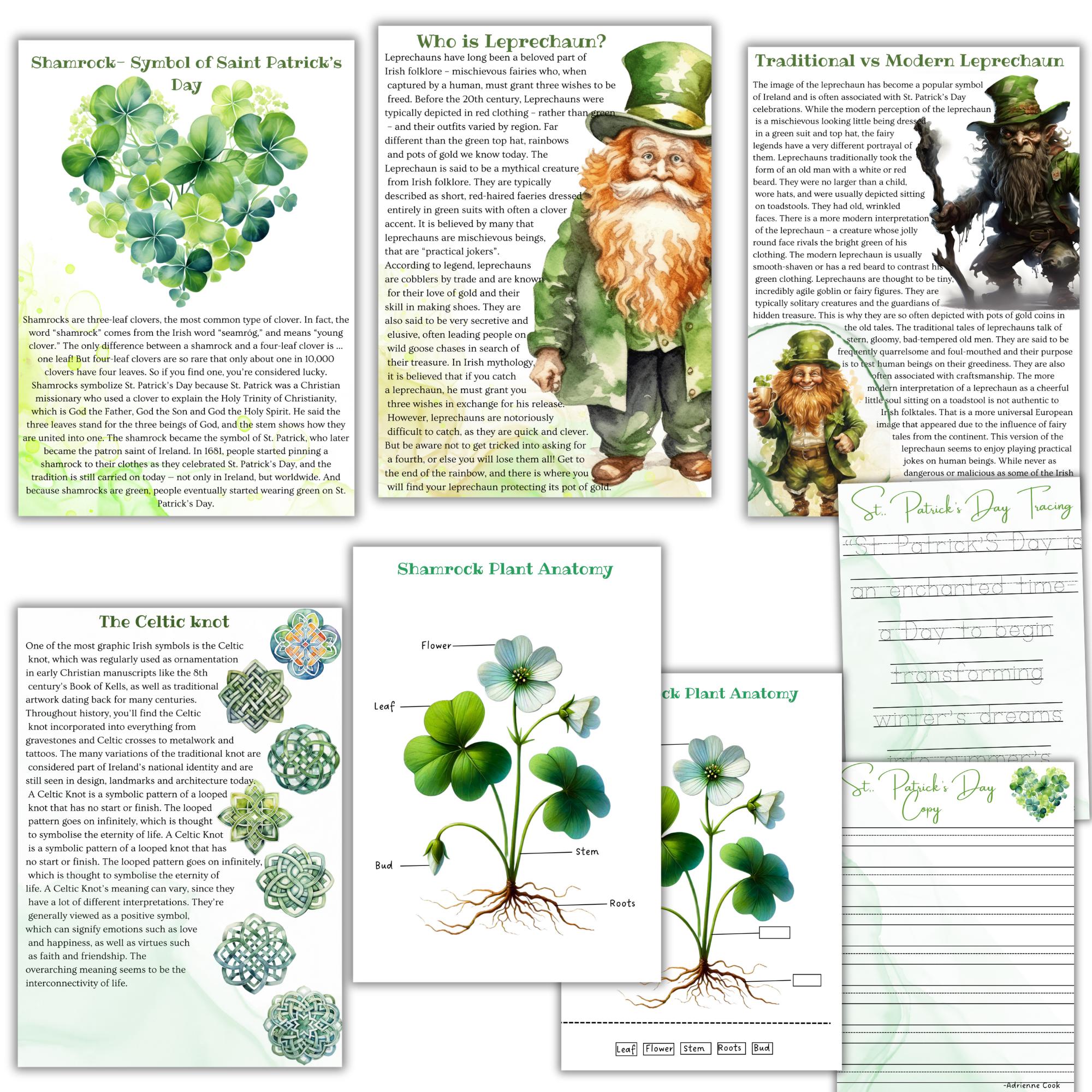 St. Patrick's Day Unit Study, St. Patrick's Day Printables , Ireland ...