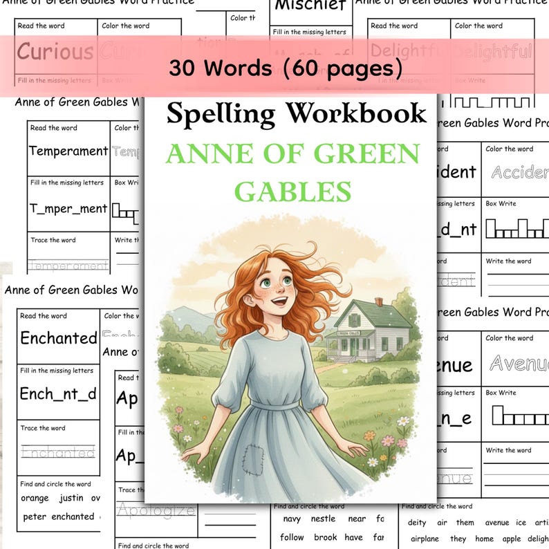 Anne of Green Gables Novel Study, Literature Unit, Reading ...