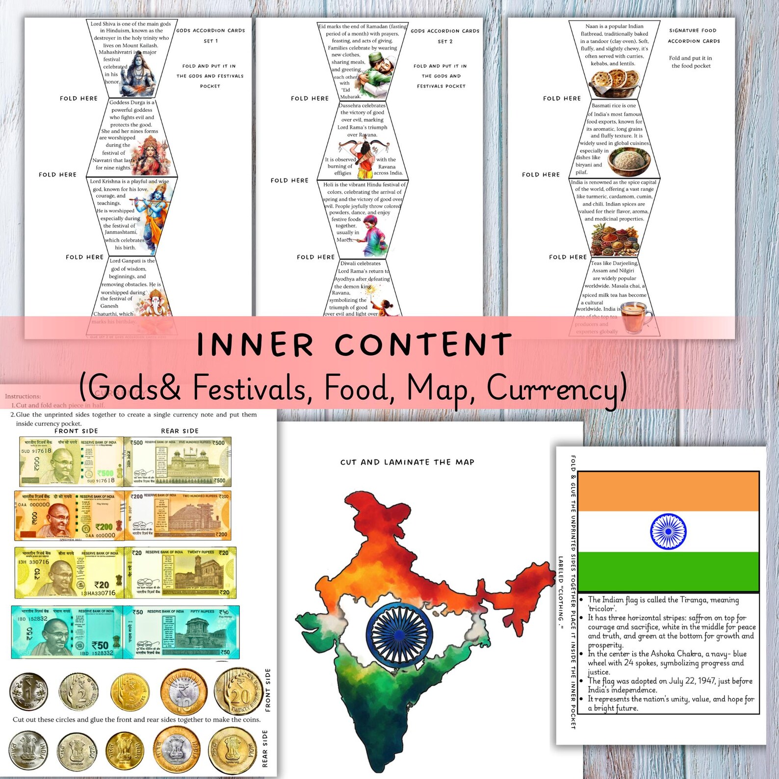 India Lapbook, India Unit Study, Geography Unit, Ancient India, Asia ...