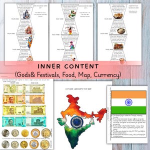 India Lapbook, India Unit Study, Geography Unit, Ancient India, Asia ...