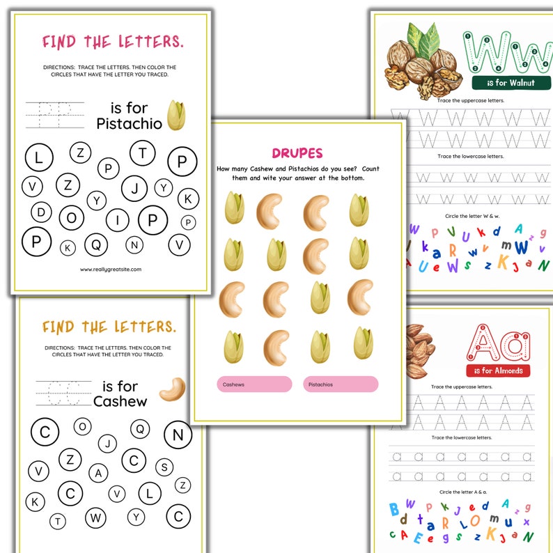 Nuts Unit Study, Drupes Unit, Cashew Life Cycle, Pistachio Life Cycle ...
