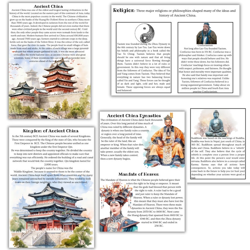 Ancient China Unit Study, Asia Unit Study, History Homeschool ...