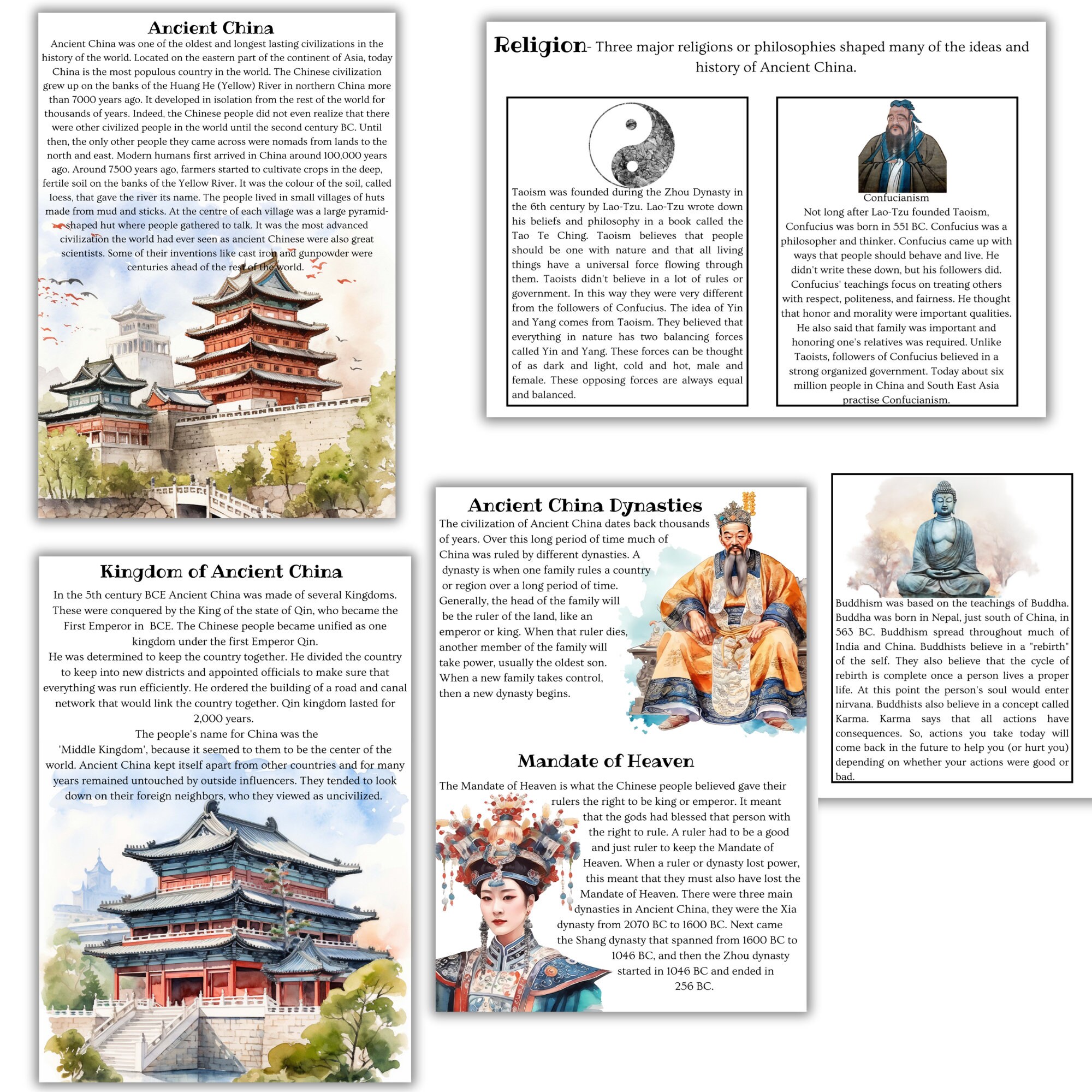 Ancient China Unit Study, Asia Unit Study, History Homeschool ...