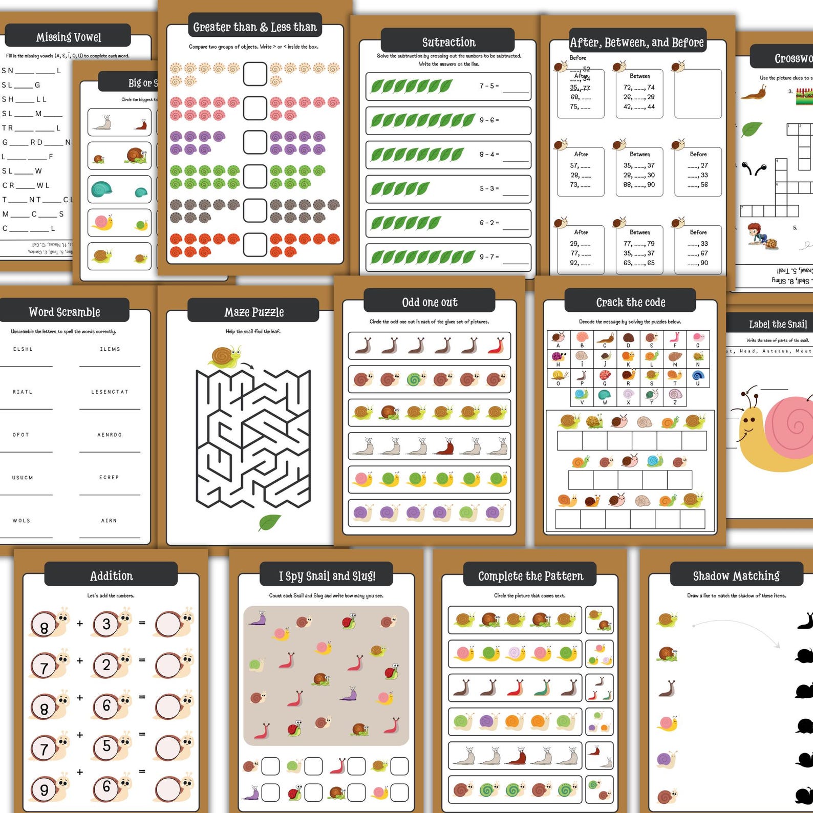 Snail Unit Study, Garden Snail Printable, Nature Study, Summer ...