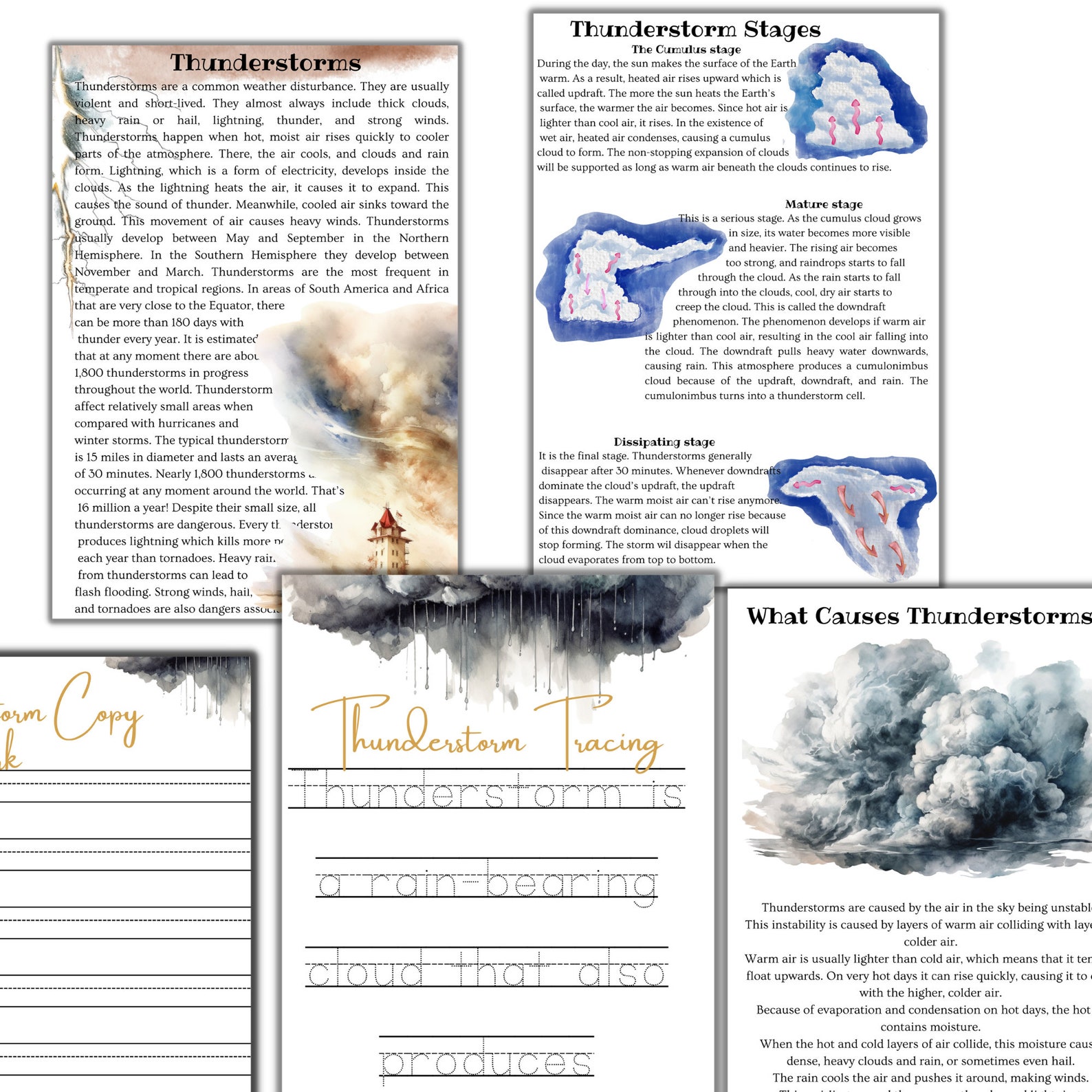 Storm Unit Study, Storm Activities, Tornado Unit, Thunderstorm ...