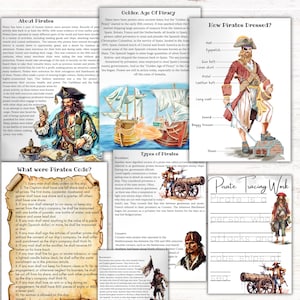 Pirates Unit Study, Pirates Printable, Pirates Activities Sheets, Age ...