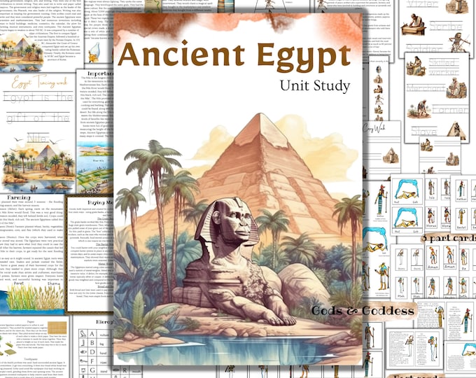 Ancient Egypt Study Guide and Map of Ancient Egypt (english and Spanish ...