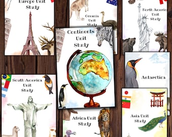 World Continents Dot Marker Worksheets montessori Geography - Etsy