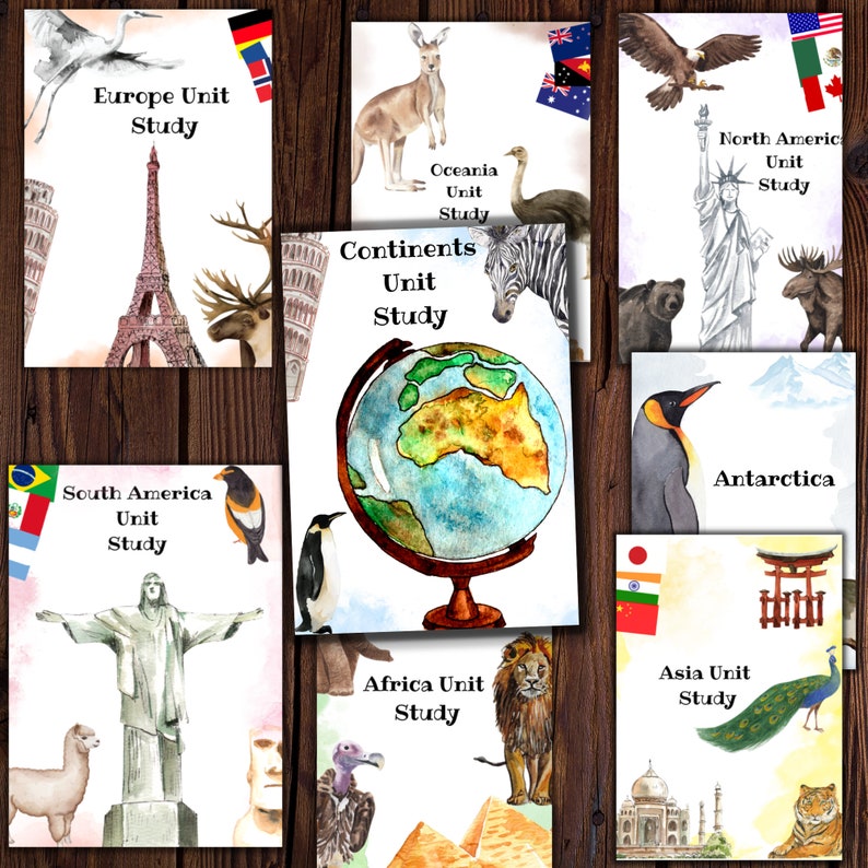 Continents Unit Study World Map Printable Puzzle Africa - Etsy Australia