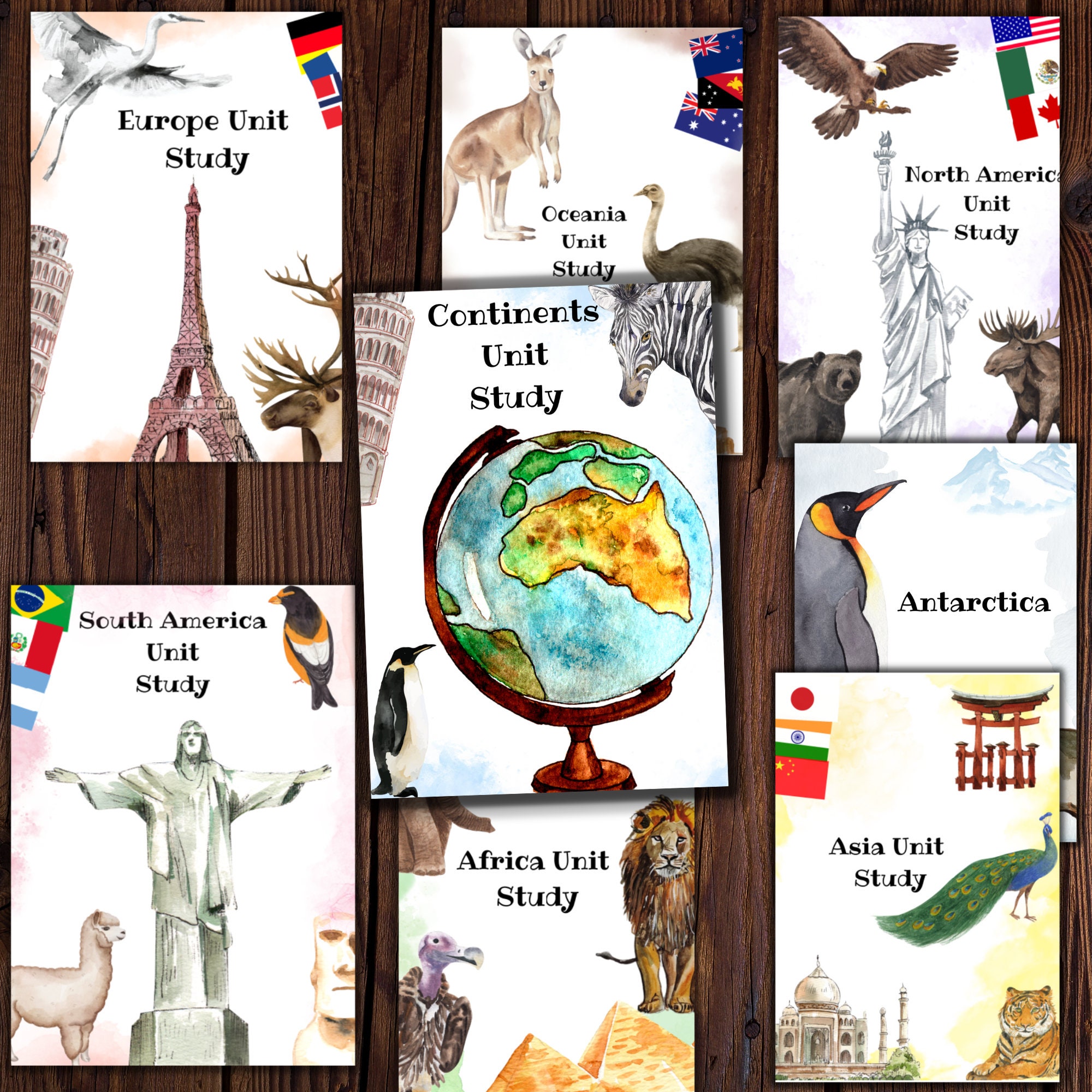 Continents Unit Study World Map Printable Puzzle Africa - Etsy Canada