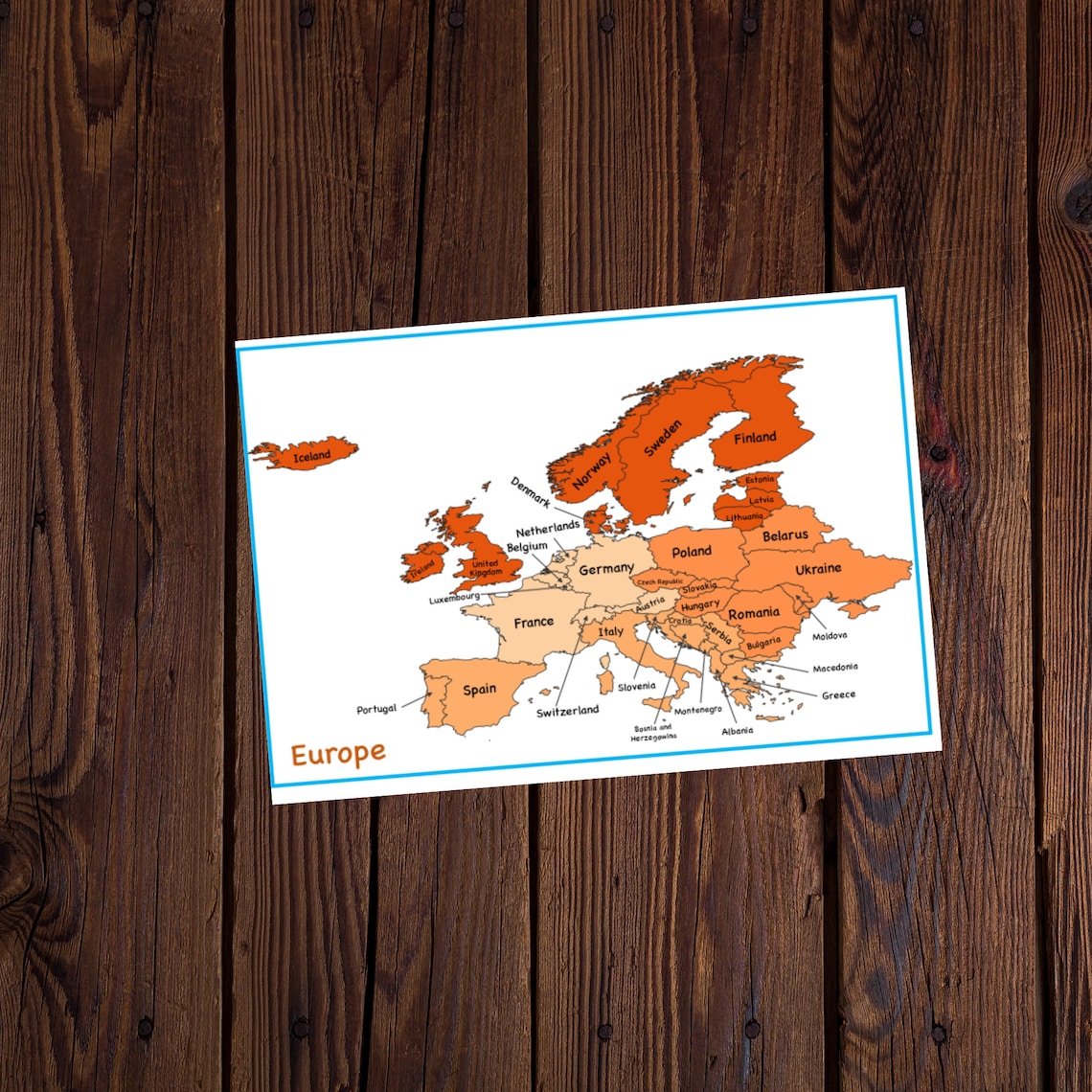 Montessori World Map Printable Geography Unit Homeschool - Etsy