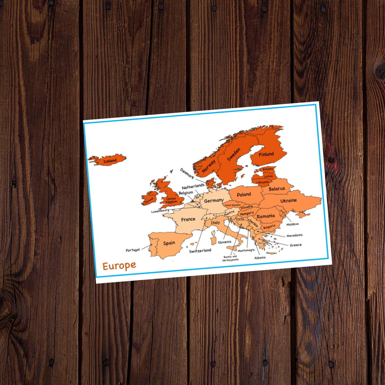 Montessori World Map Printable Geography Unit Homeschool - Etsy