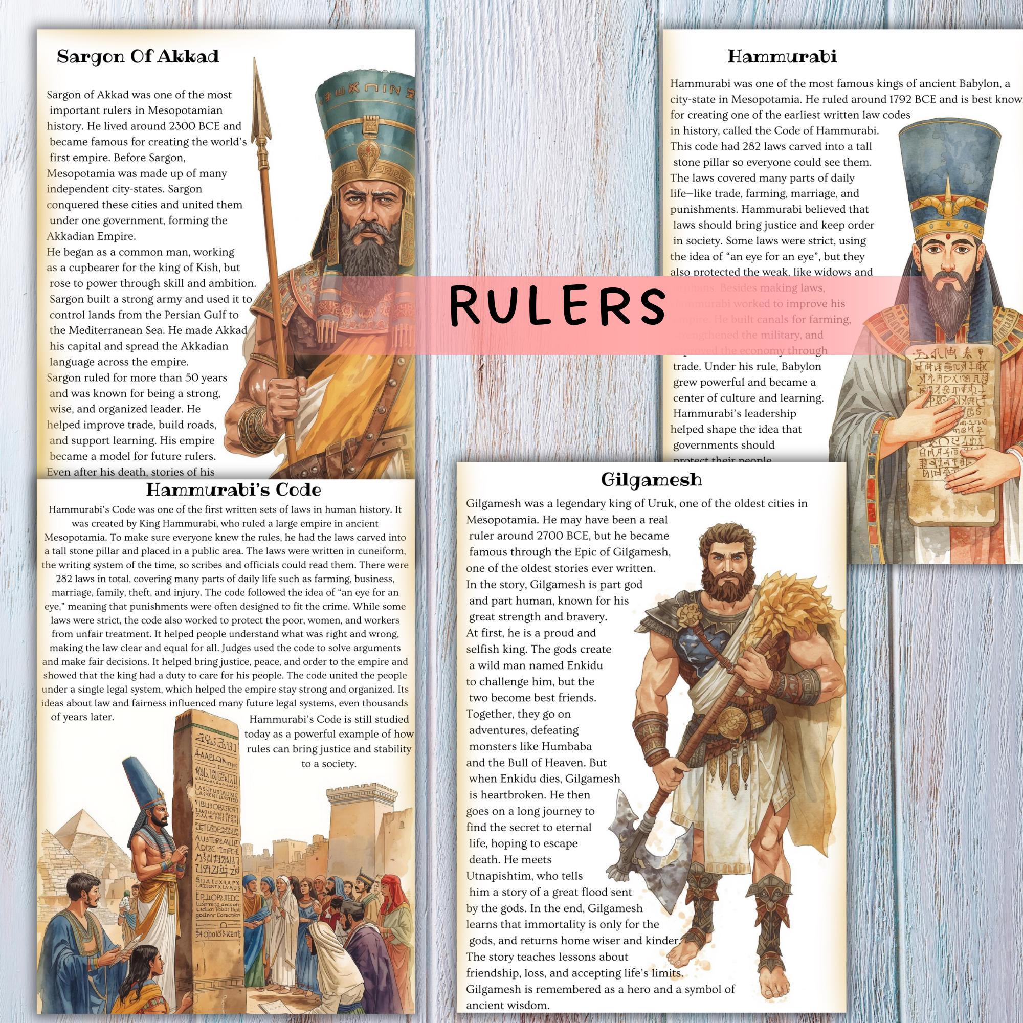 MESOPOTAMIA UNIT STUDY, History Printable, History Unit Study, Ancient ...