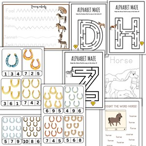 Horse Unit Study, Horse 3 Part Cards, Horse Activities, Horse ...