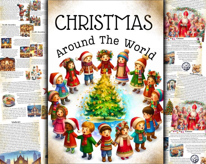 Christmas Holidays Around the World 8 Countries Printables for Holidays ...