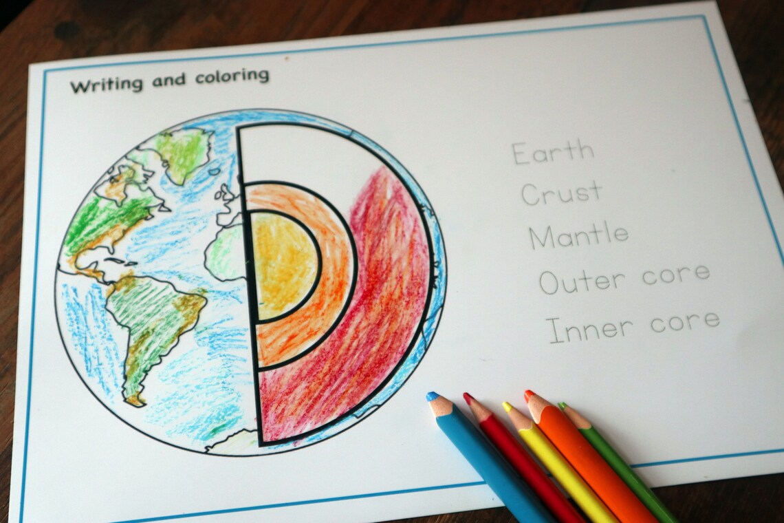 Earth Anatomy Printable Activity Layers of Earth Earth - Etsy