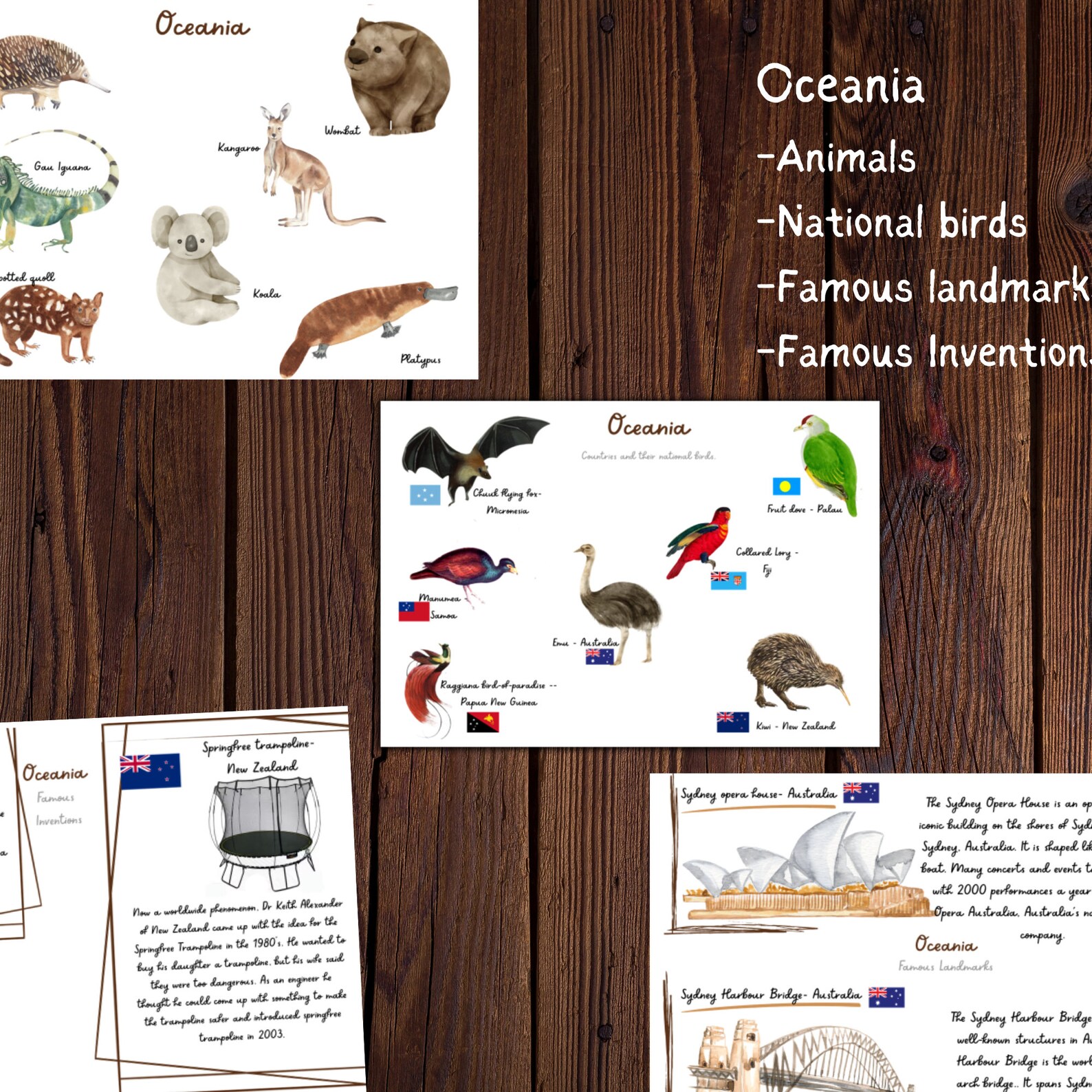 Continents Unit Printable Continents Landmarks Continents - Etsy