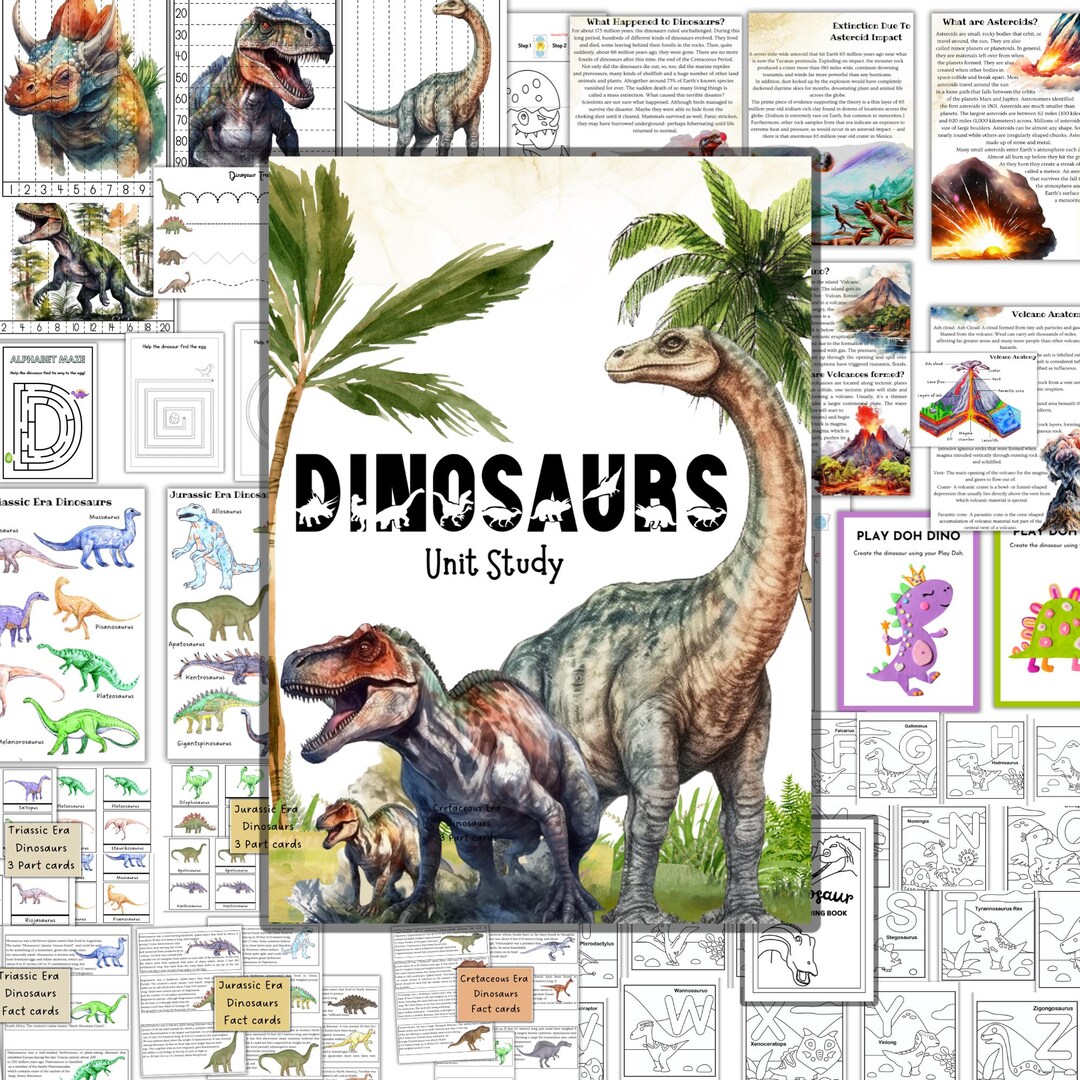 Dinosaurs Unit Study, Dinosaur Lifecycle, Fossils Unit Study, Dinosaur ...