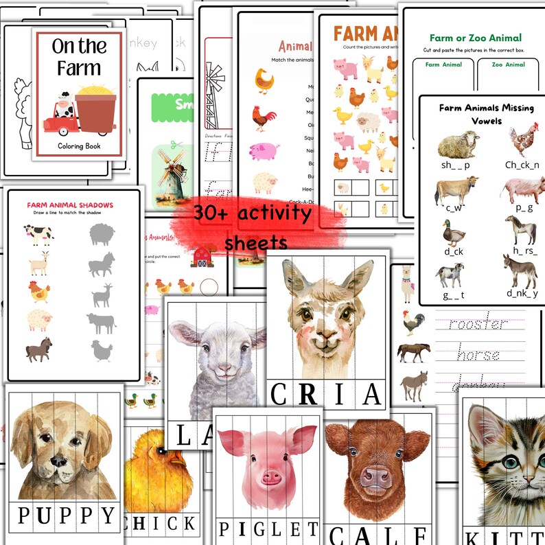 Farm Unit Study Chicken Unit Study Farm Animals Activities - Etsy