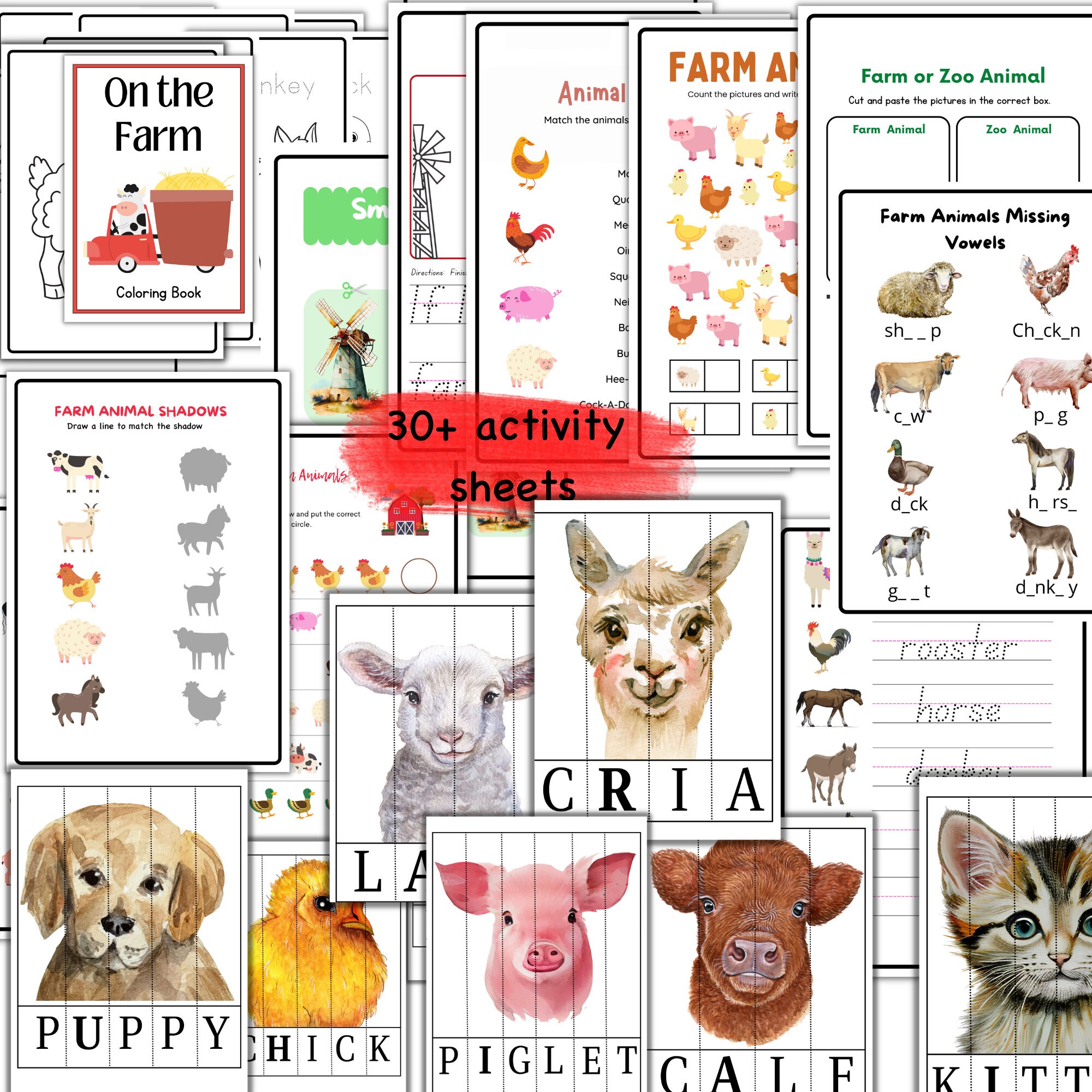 Farm Unit Study Chicken Unit Study Farm Animals Activities - Etsy