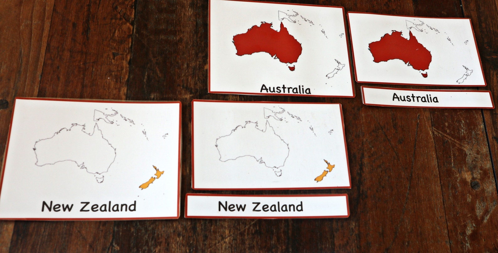 Oceania Map Puzzle Printable Montessori Continents - Etsy