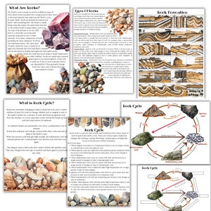 Rocks Mineral Gemstones Units Study, Rocks Printables, Geology Unit ...